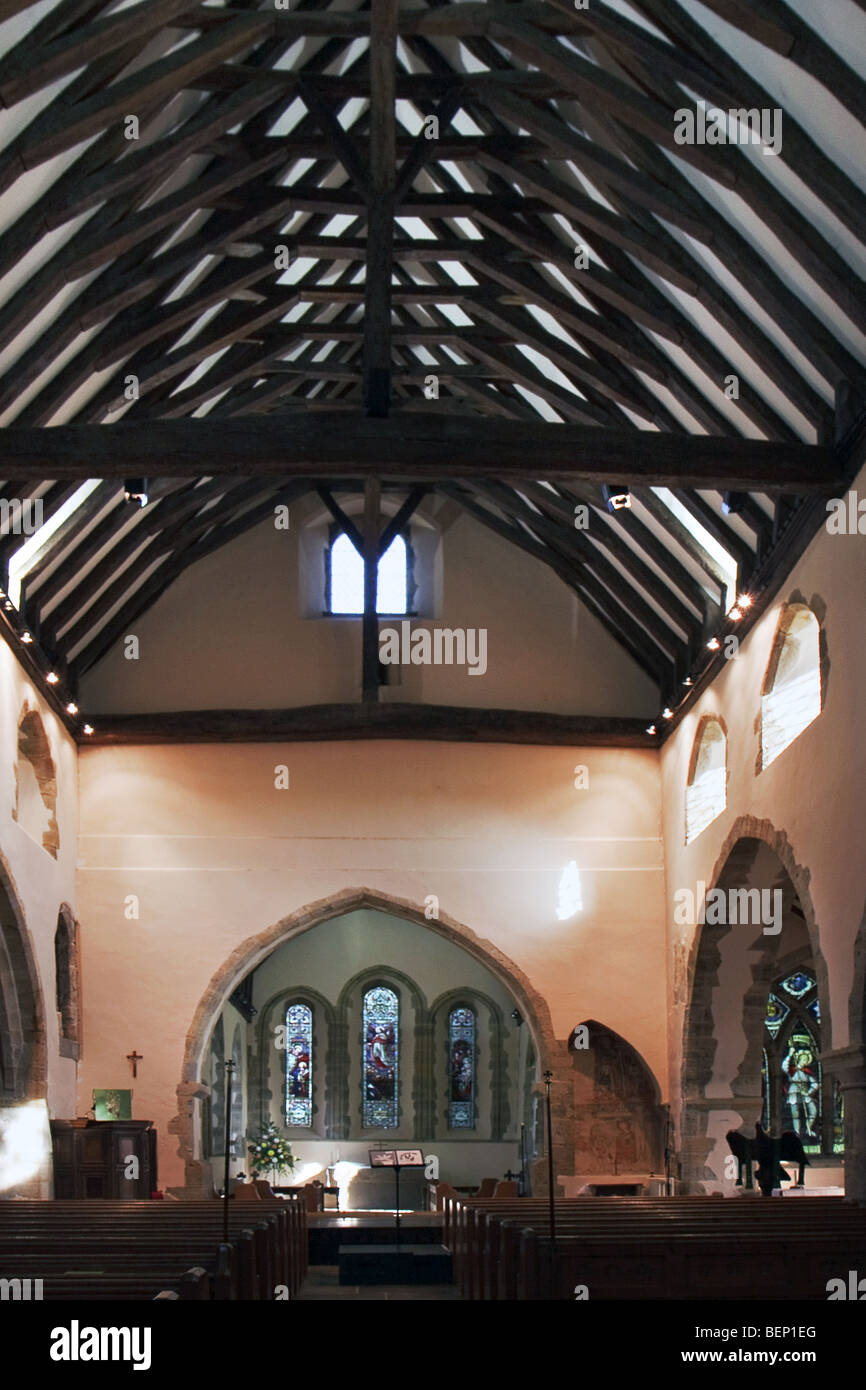 Interior view of St Peter ad Vincula church in Wisborough Green Stock ...