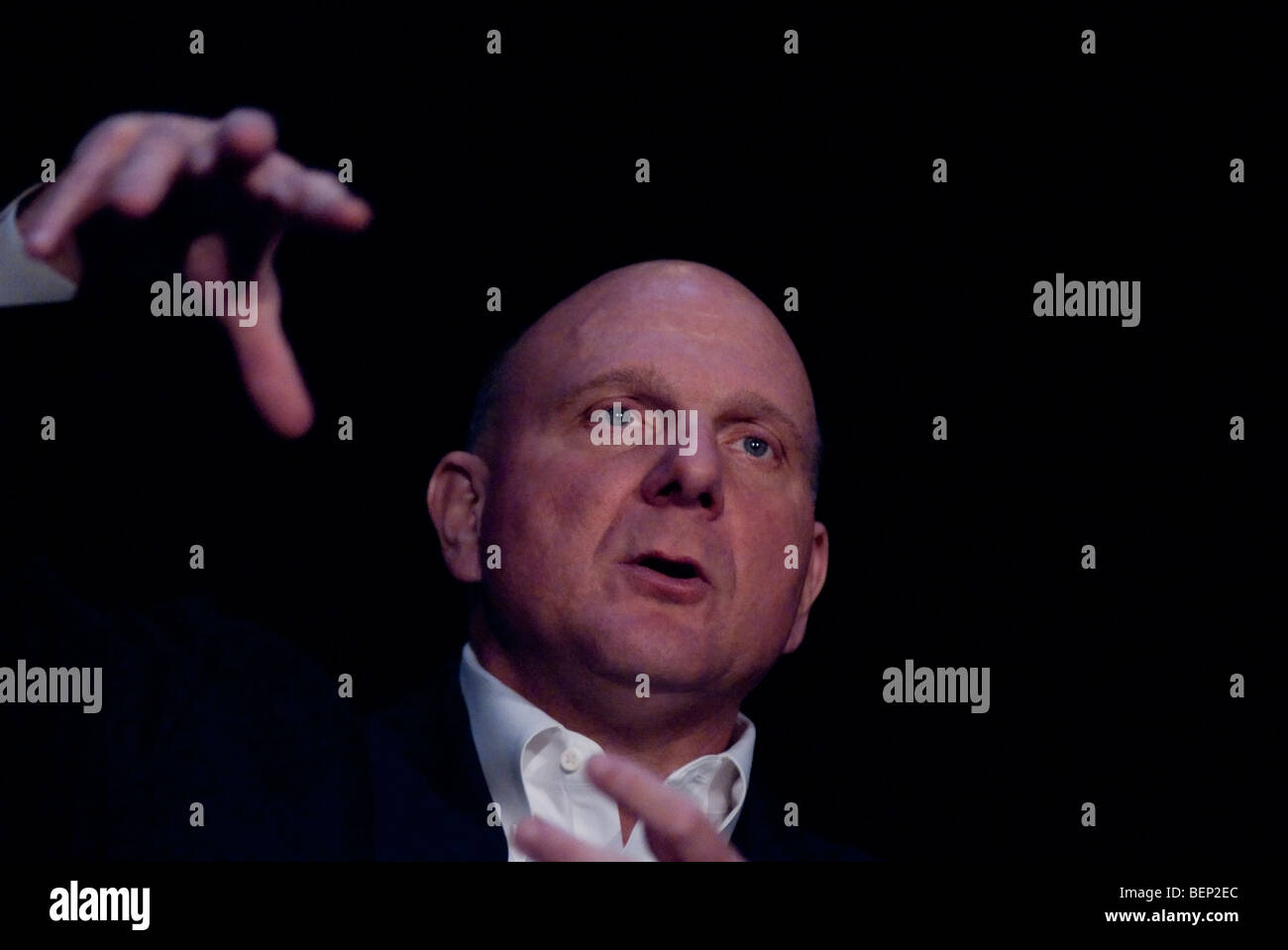Steve Ballmer, Microsoft Chief Executive Officer, during his speech at ...