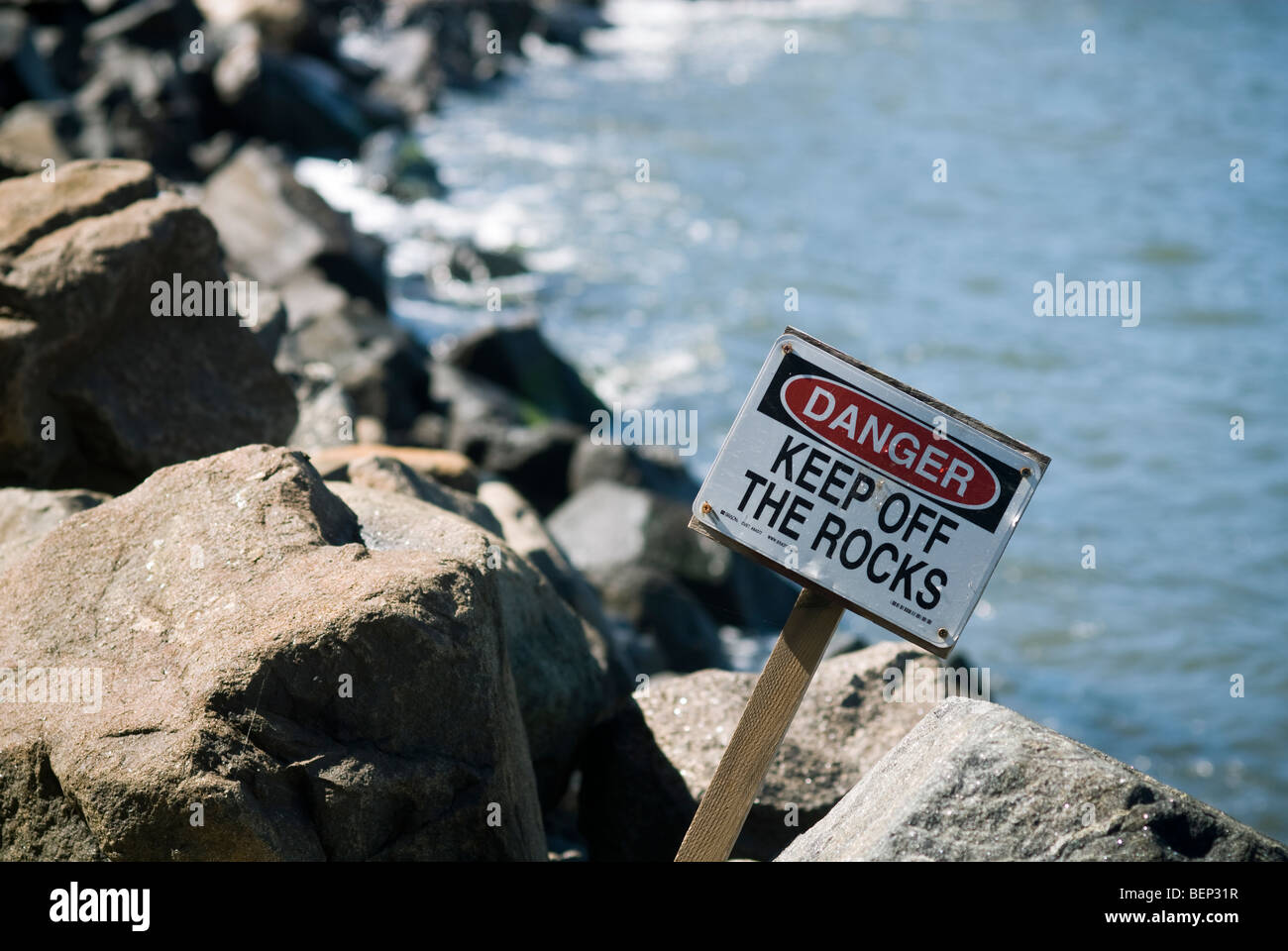 Danger sign for visitors hi-res stock photography and images - Alamy