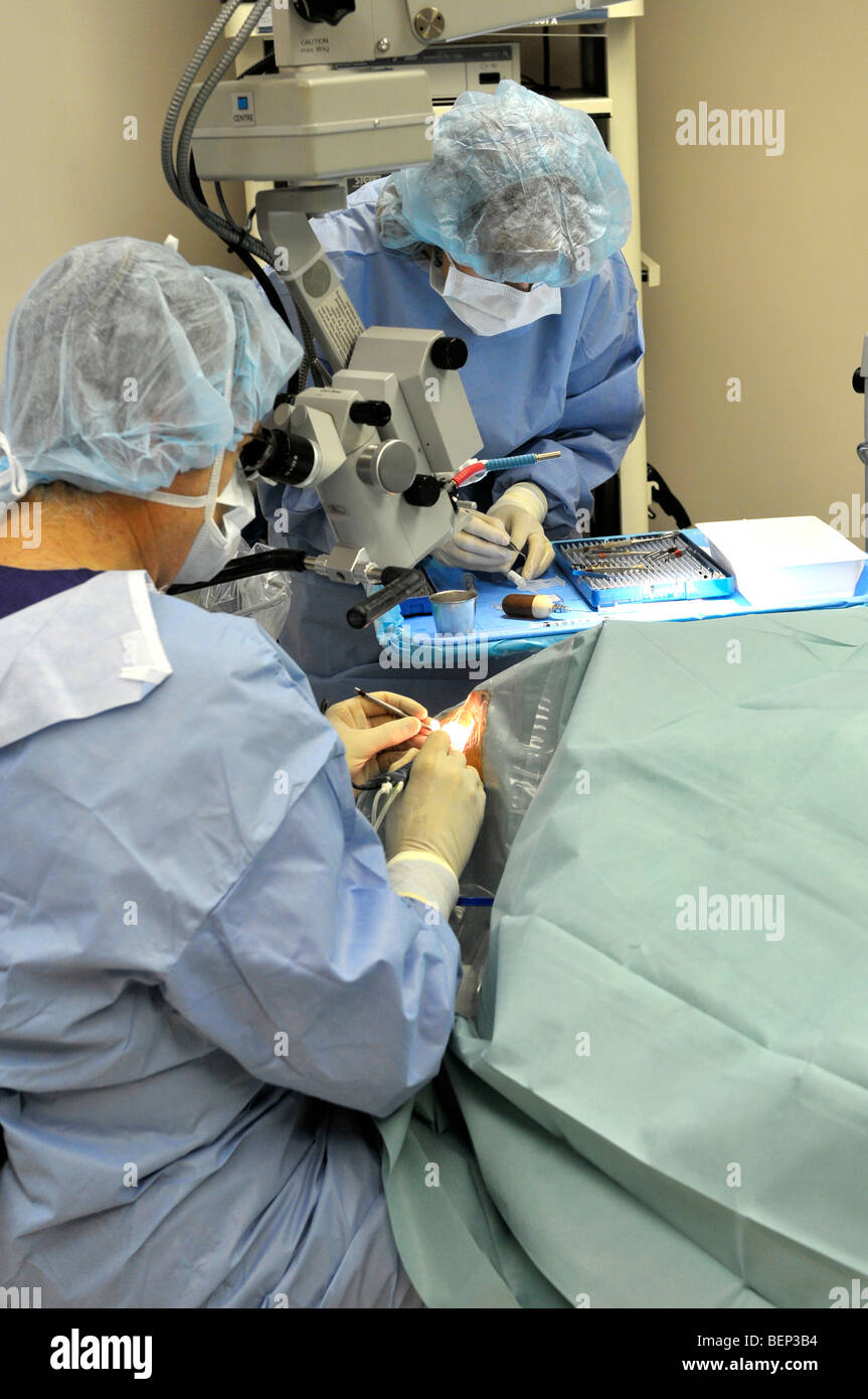 Vision correction Cataract eye operation with a Crystalens implant ...