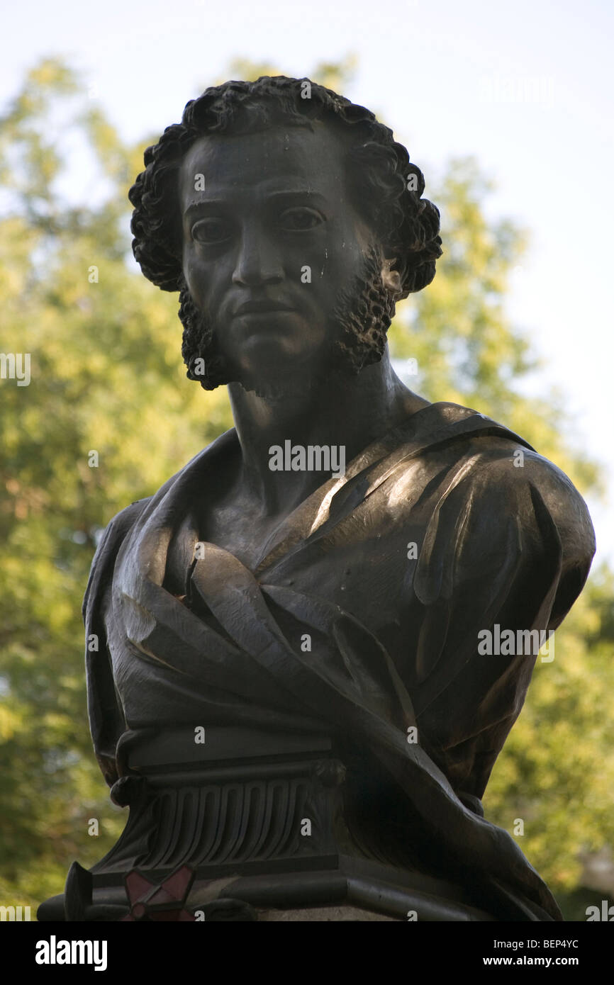 Pushkin statue hi-res stock photography and images - Alamy