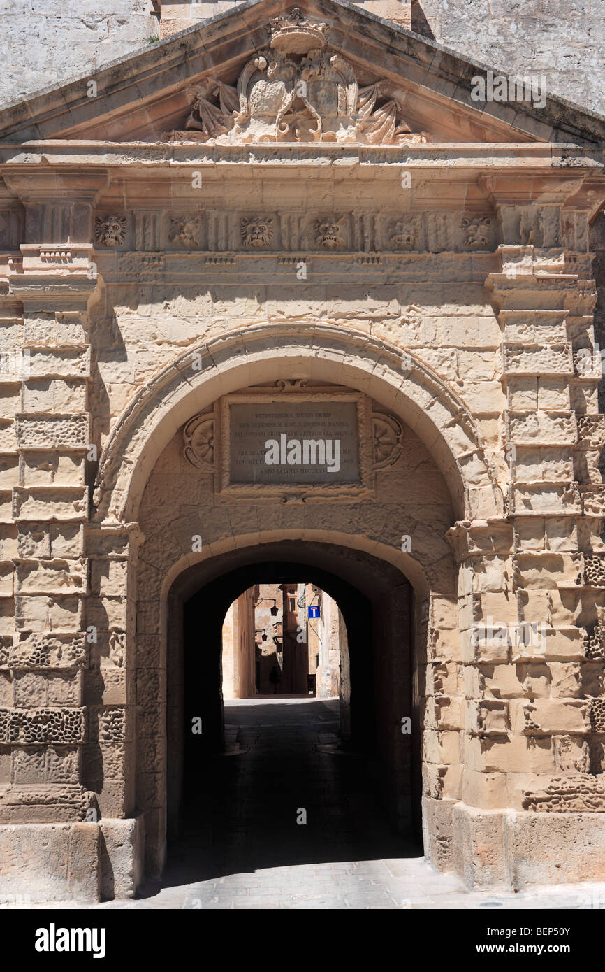 The Greek Gate, Mdina, Malta Stock Photo - Alamy