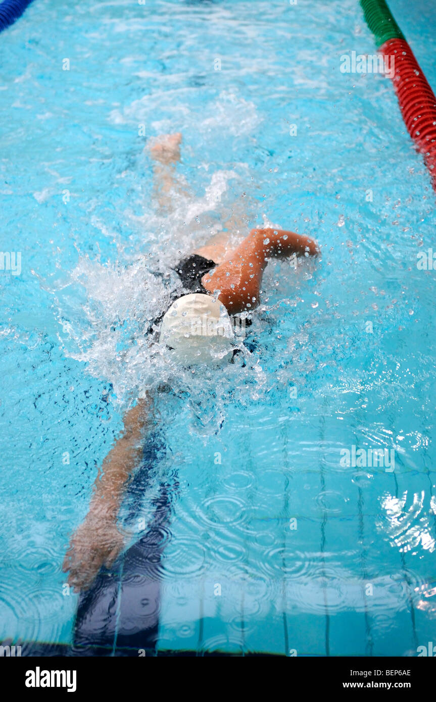 Pool finish swimmer hi-res stock photography and images - Alamy