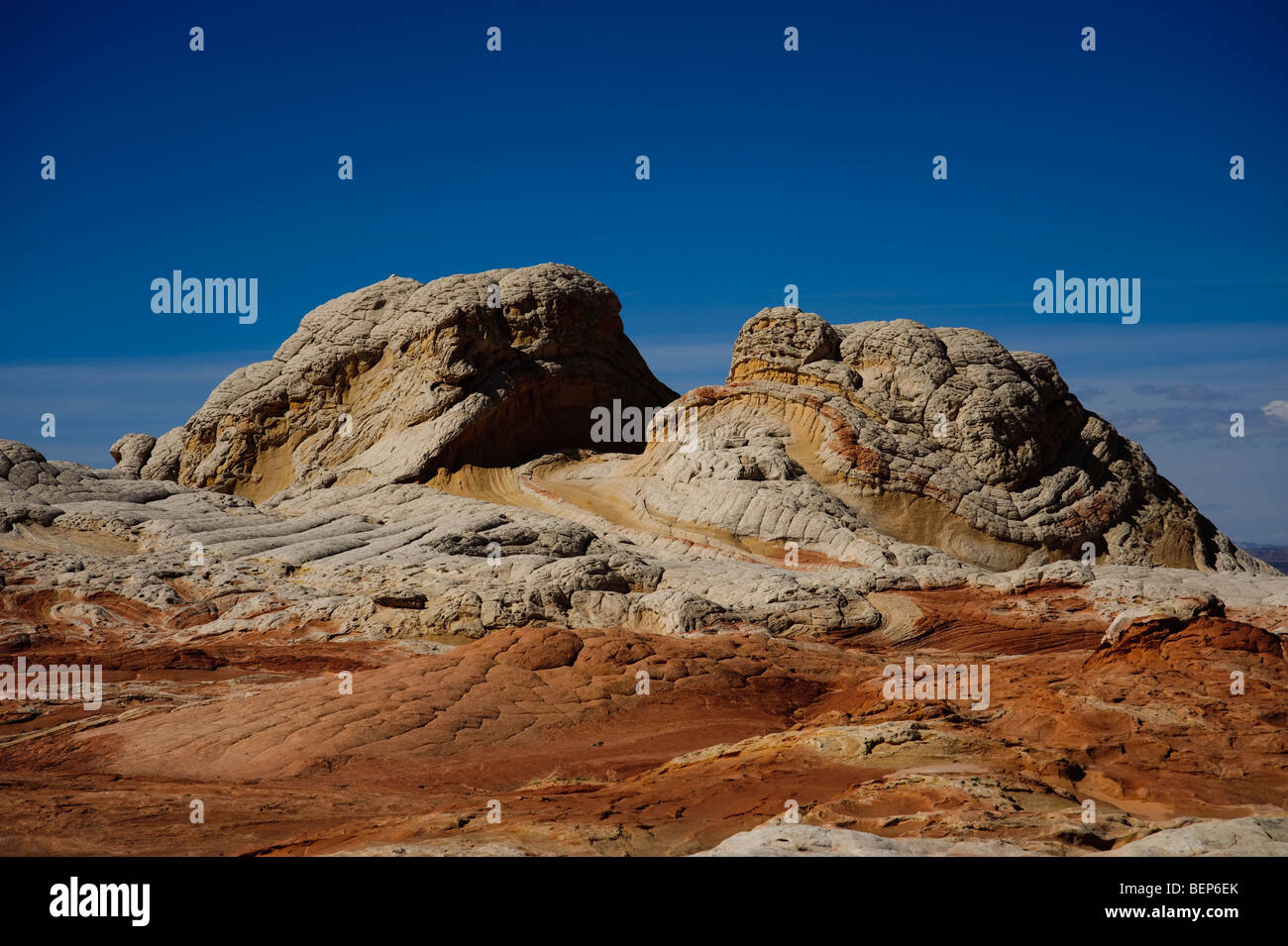 White Pockets rock formation caused by erosion. Erosion exposed the ...
