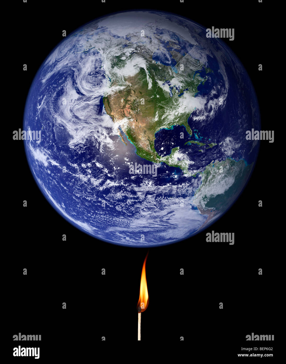 Global Warming Earth Burning