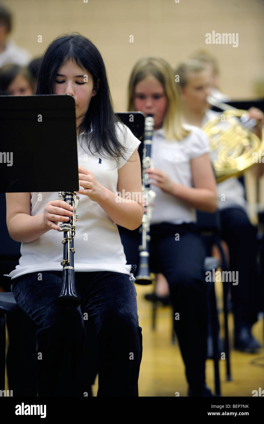 middle school student play in musical band Stock Photo - Alamy
