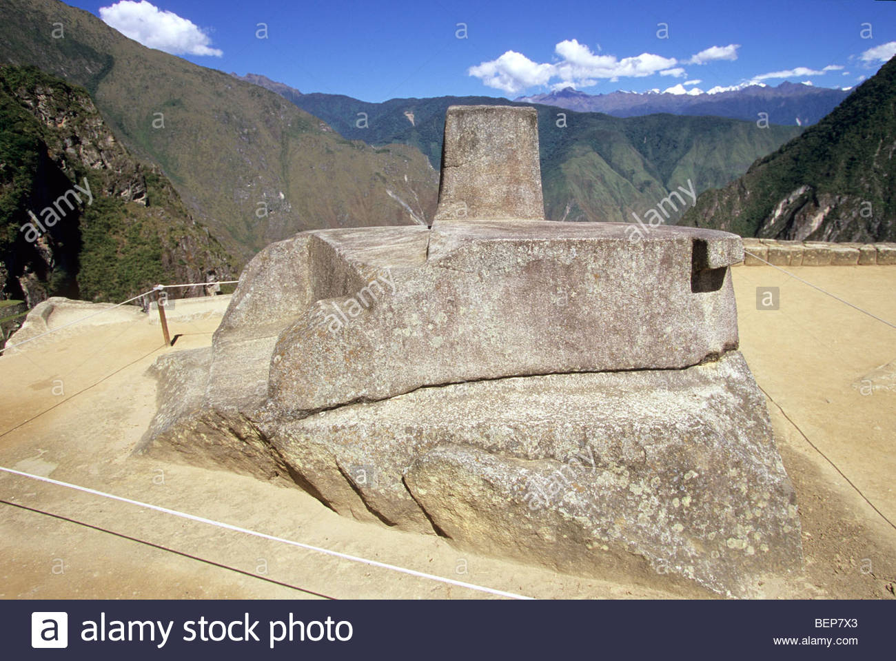 Intihuatana Stone Machu Picchu Stock Photos & Intihuatana Stone Machu ...