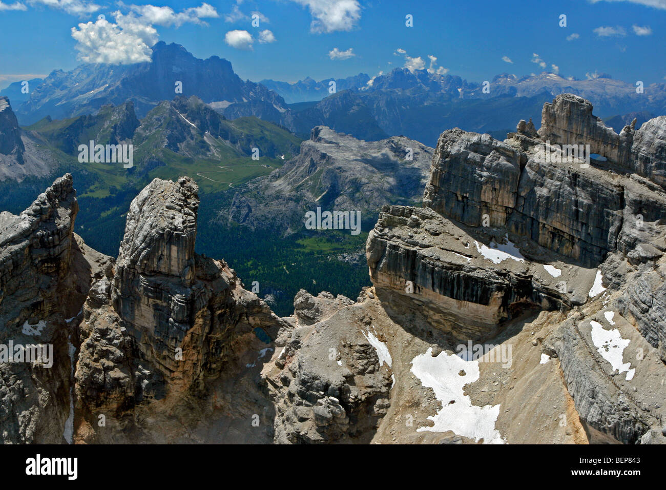 Monte Pelmo, Dolomites, Italy. View from Tofana di Mezzo, near Cortina ...
