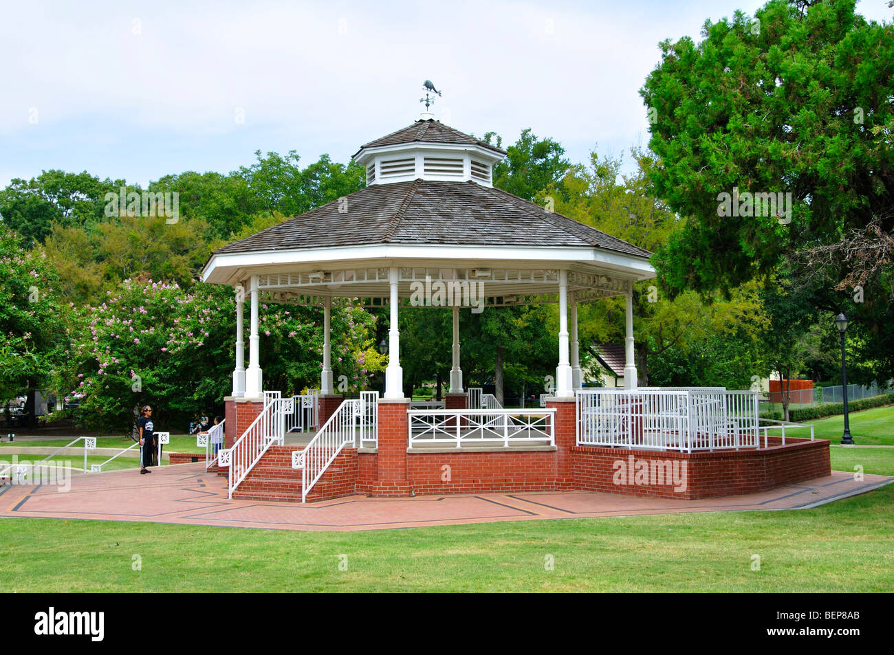 Gazebo in park Stock Photo - Alamy