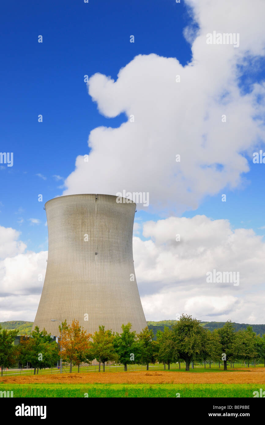 The cooling tower at a nuclear power plant Stock Photo - Alamy
