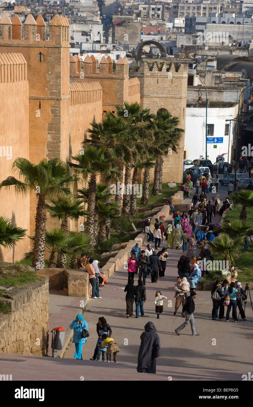 City walls of the Oudaia Kasbah, Rabat, Morocco, Africa Stock Photo - Alamy
