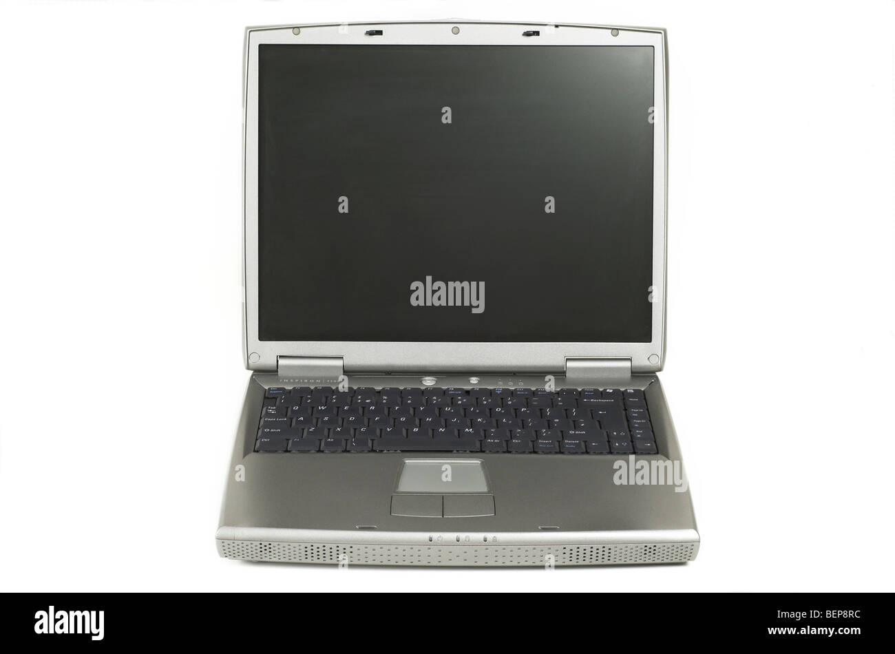 A typical silver gray laptop approx 2005 Stock Photo - Alamy