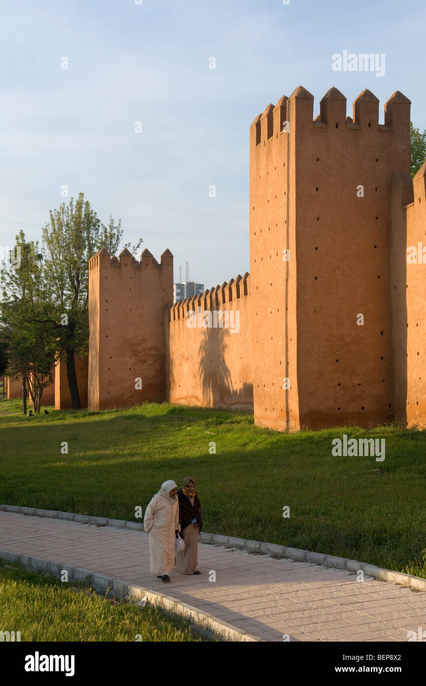 Walls surrounding the city of Rabat, Morocco, Africa Stock Photo - Alamy