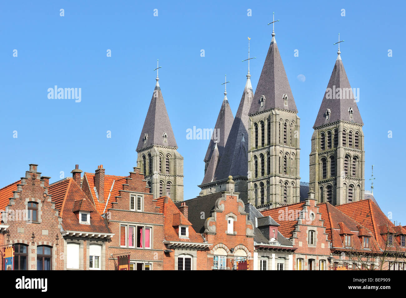 The cathedral of Notre Dame de Tournai, Belgium Stock Photo - Alamy