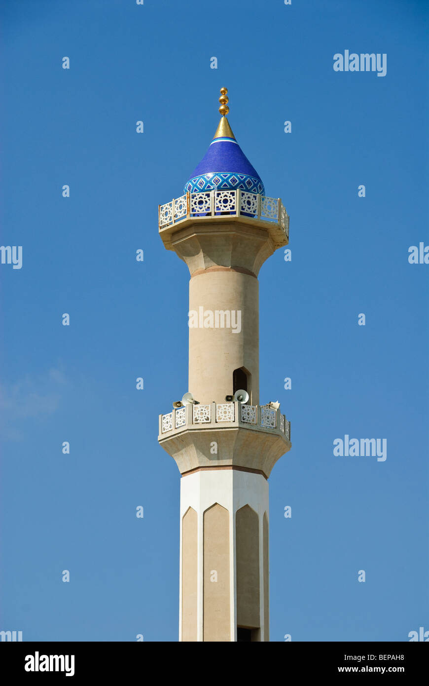 Spire of a mosque in Muscat, Oman, Middel East Stock Photo - Alamy