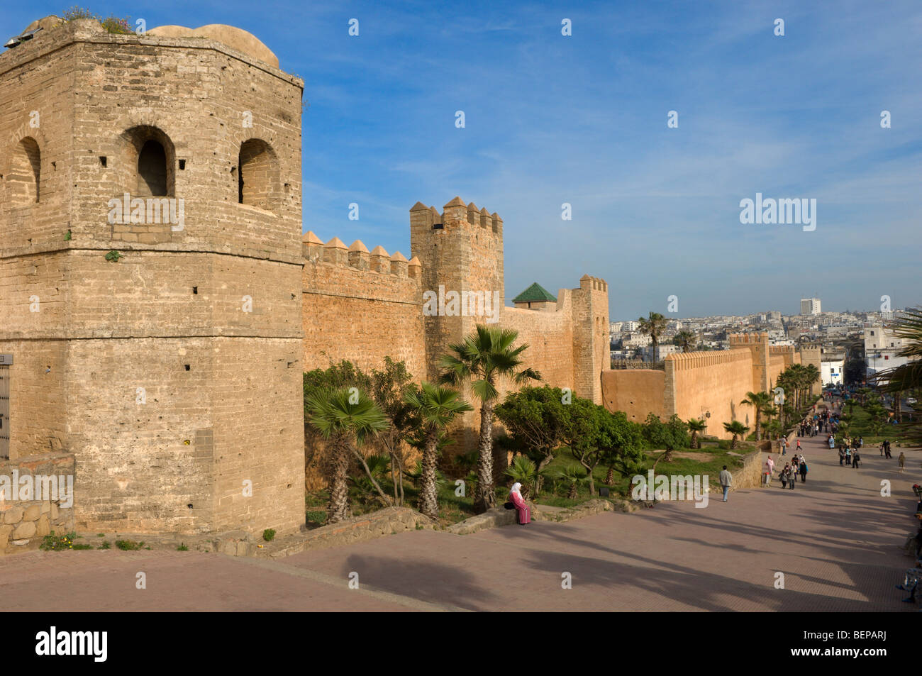 City walls of the Oudaia Kasbah, Rabat, Morocco, Africa Stock Photo - Alamy