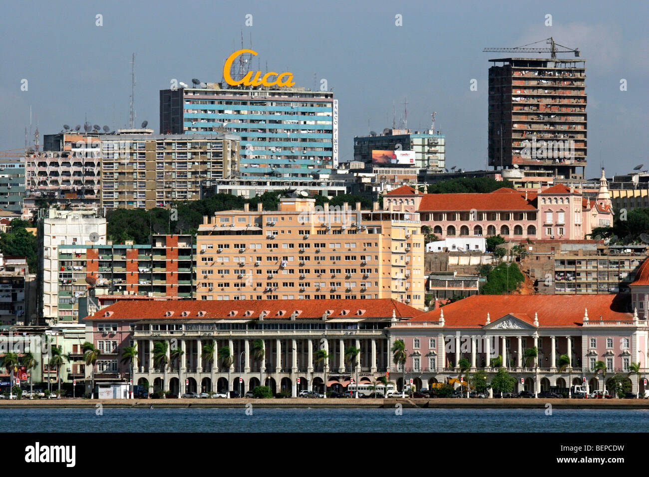 High-rise blocks in the business centre of Luanda, capital city of ...