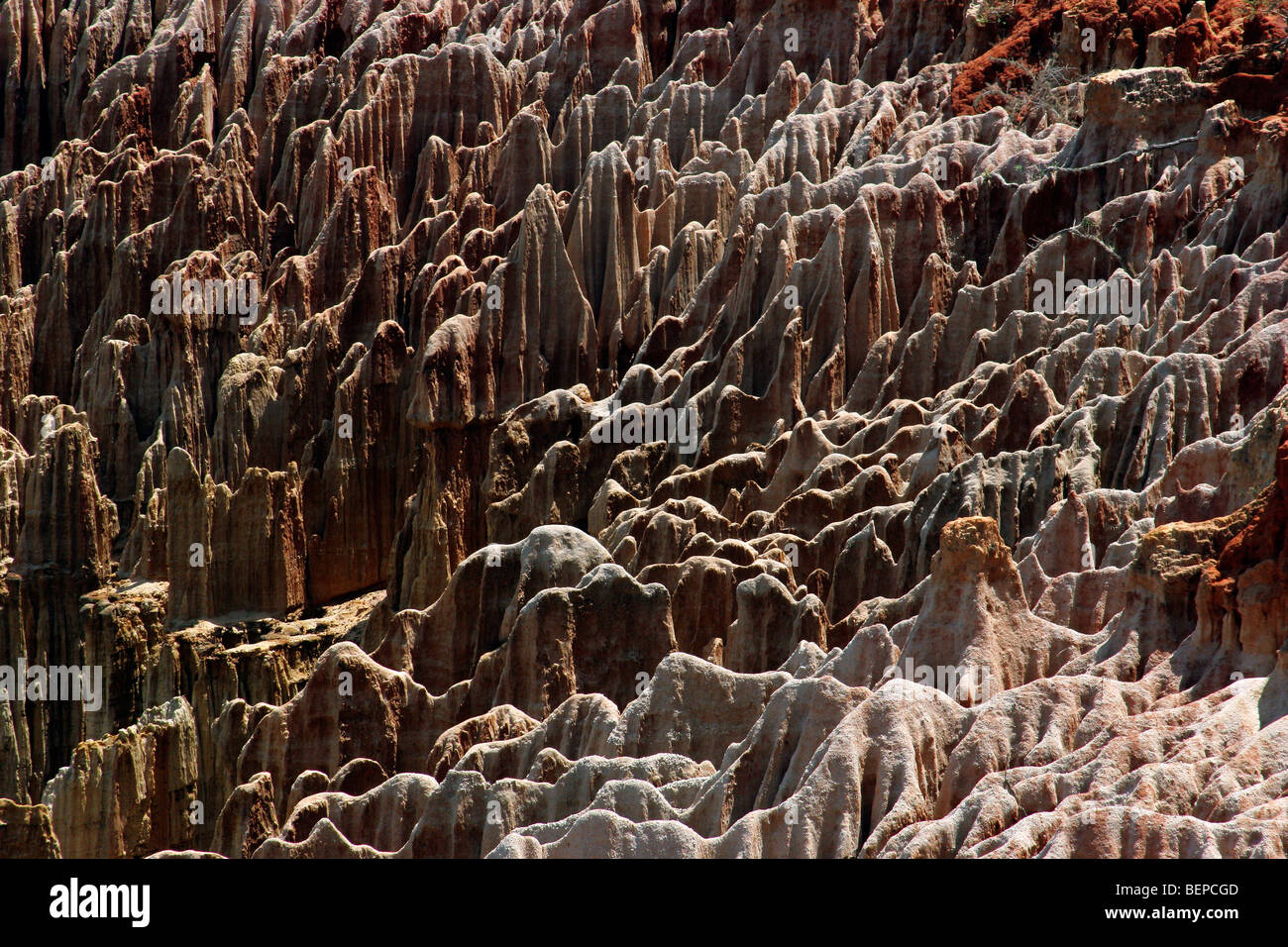 Limestone erosion along the coast between Luanda and Lobito, Angola ...