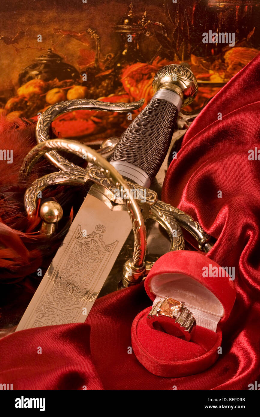 still life with the sword Stock Photo - Alamy