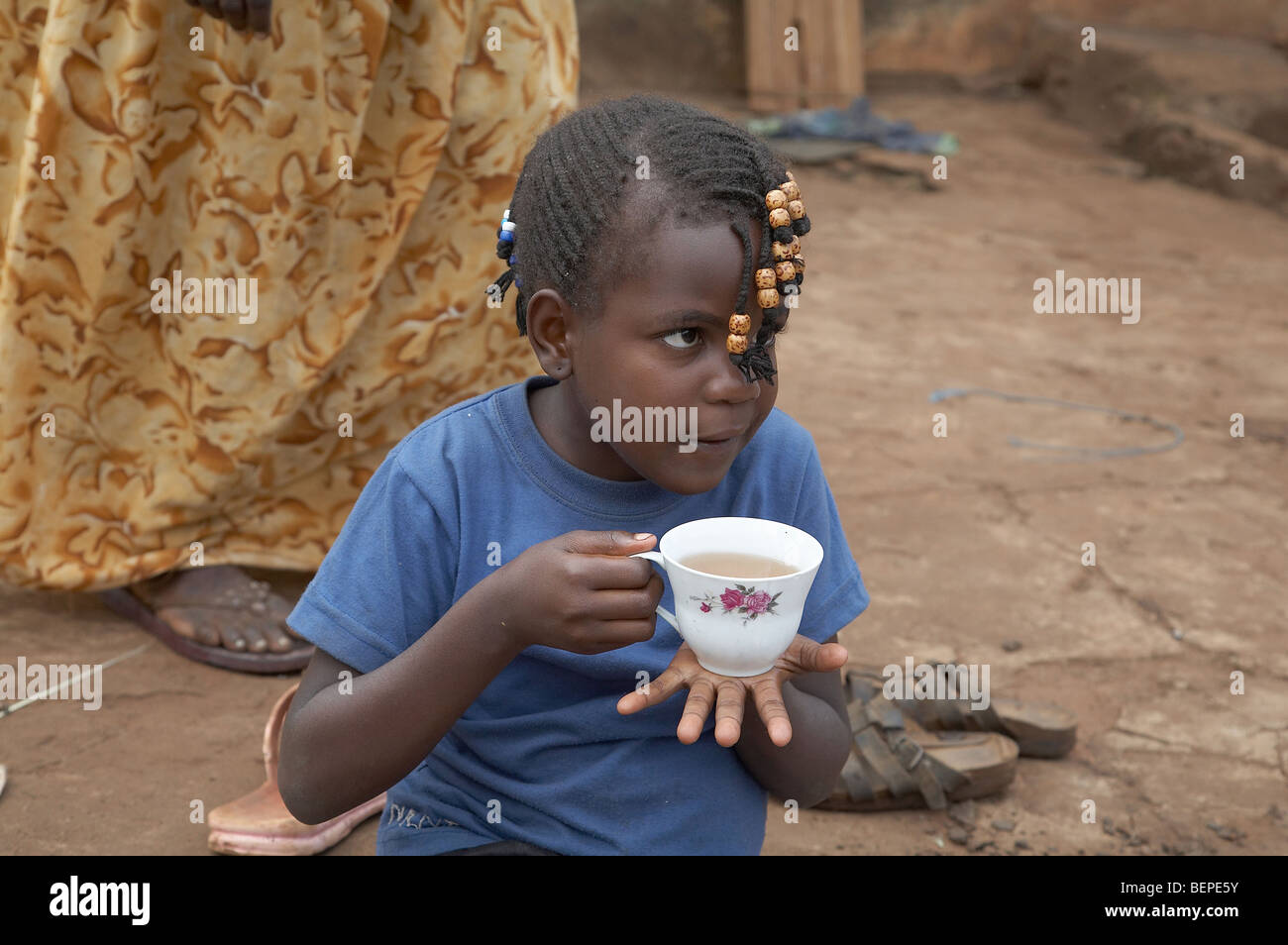 UGANDA The home of Ntanda Miria, Kayunga District. Enjoying a relaxing ...