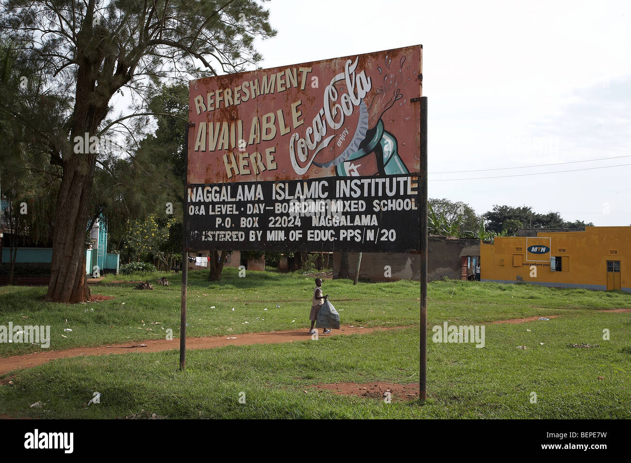 UGANDA Coca Cola advert, Mukono District. PHOTO by SEAN SPRAGUE Stock ...