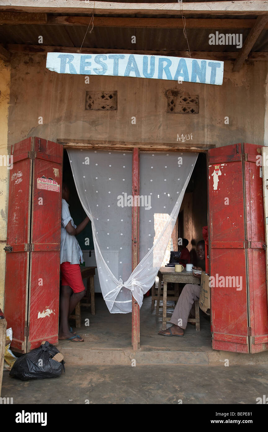 UGANDA Exterior of restaurant, Nakifuma village, Mukono District. PHOTO ...