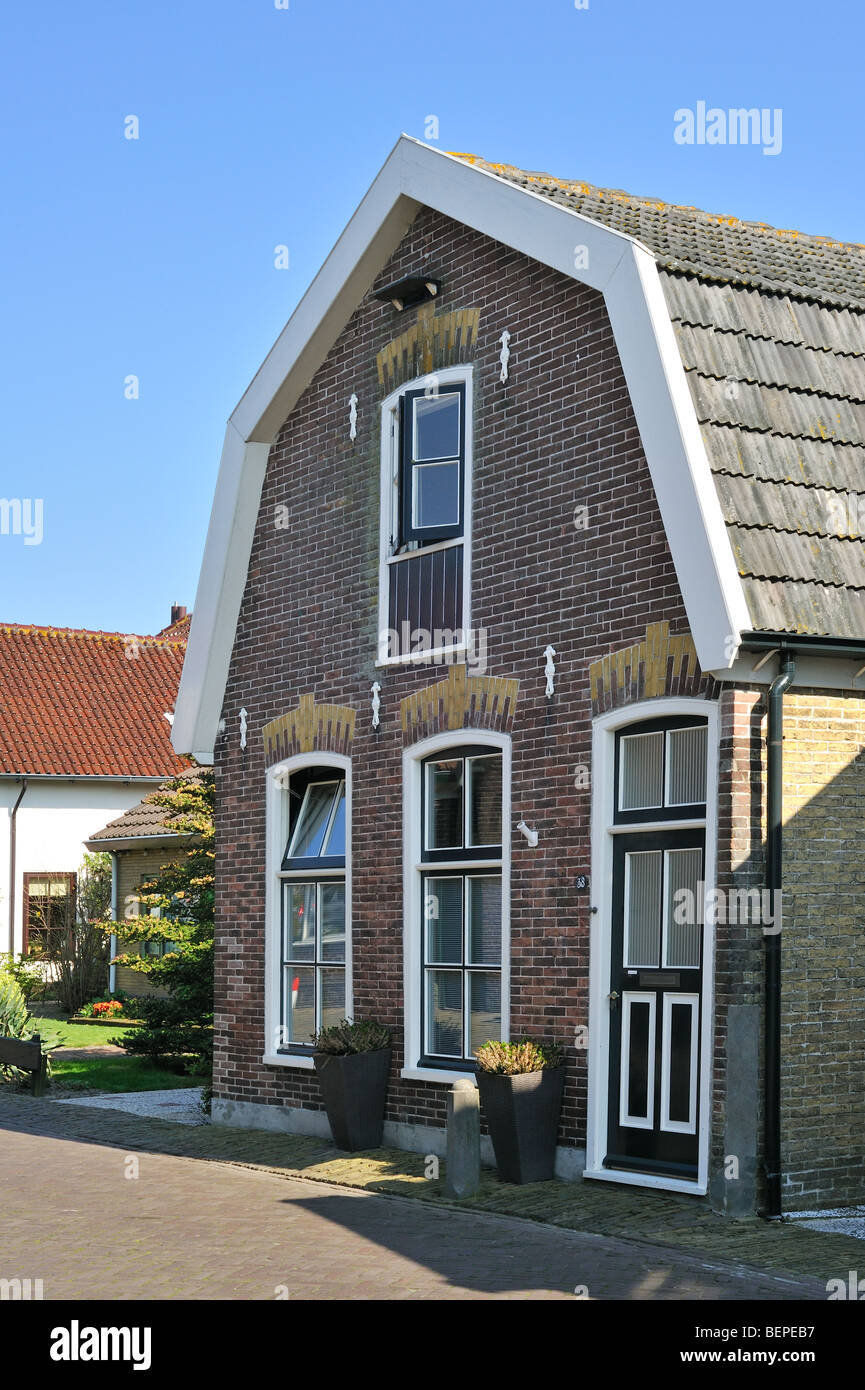 Traditional house in the village Oosterend, Texel, the Netherlands ...