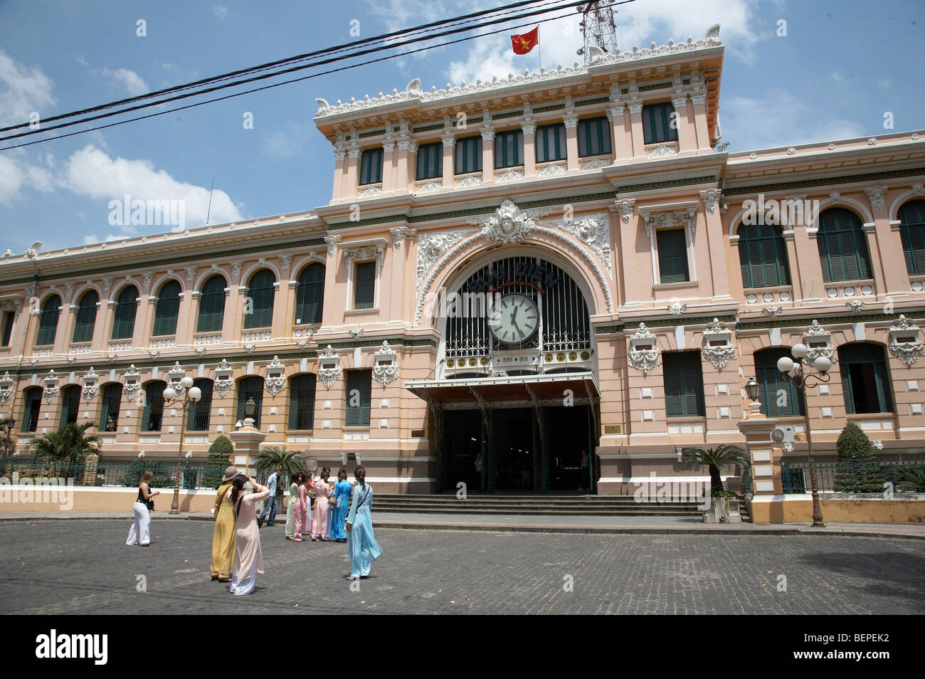 VIETNAM The central post office, Saigon. photo by SEAN SPRAGUE Stock ...