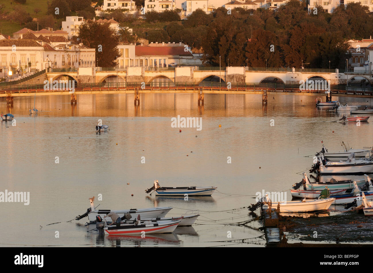 Rio Gilao, fisher-boats, Tavira, Algarve, Portugal Stock Photo - Alamy