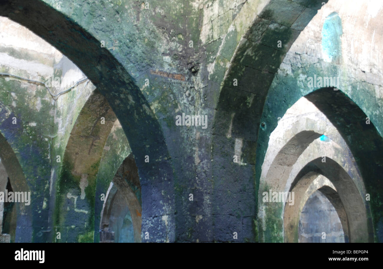 Israel, Ramla, The Pool of Arches, an underground water cistern. Also ...