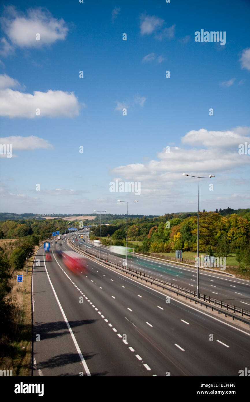 M25 Motorway Junction 7 (M23) near Godstone Surrey England Stock Photo ...
