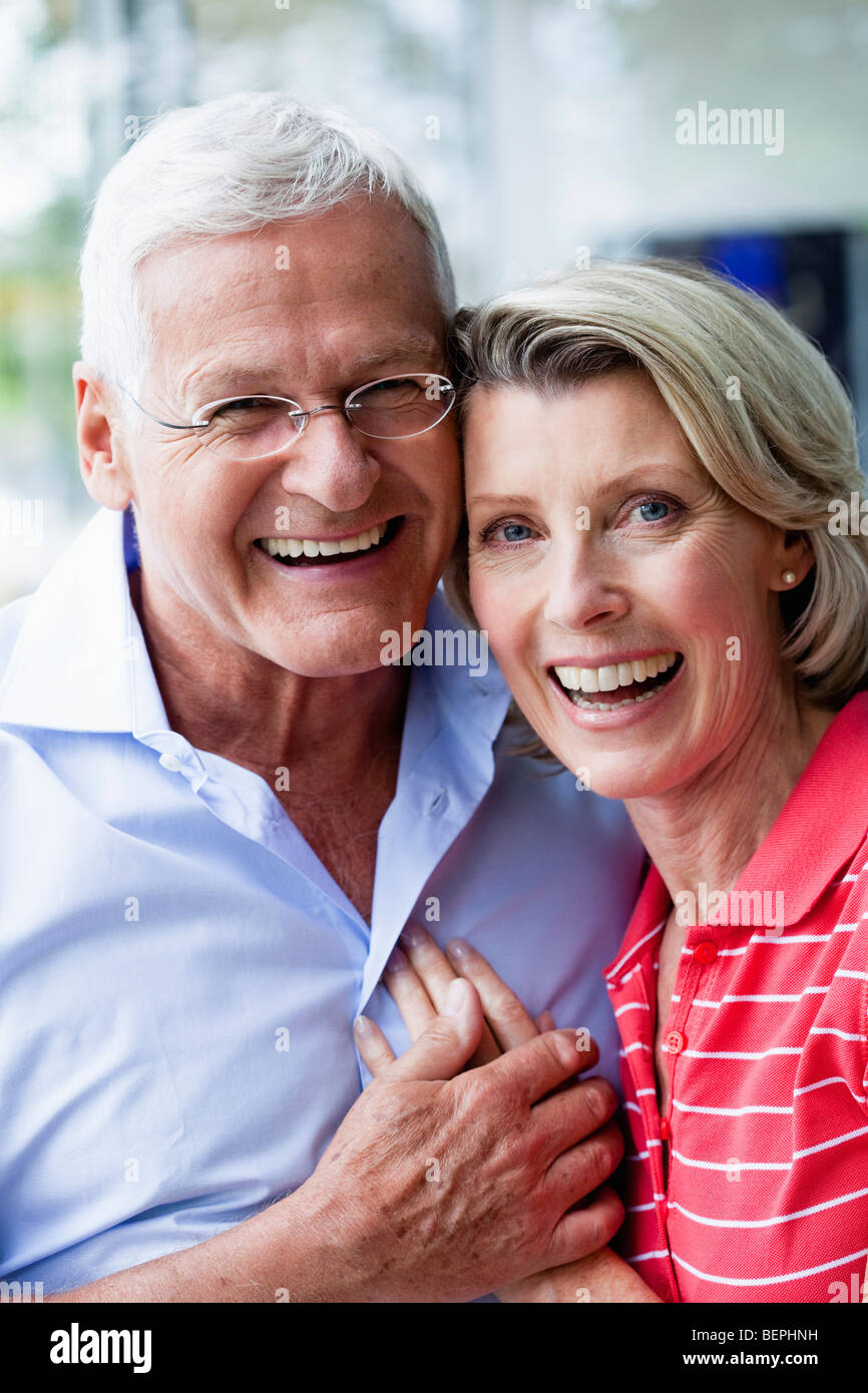 Senior Couple Smiling To Camera Stock Photo - Alamy