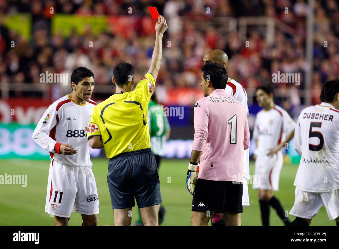 Red card action football hi-res stock photography and images - Alamy