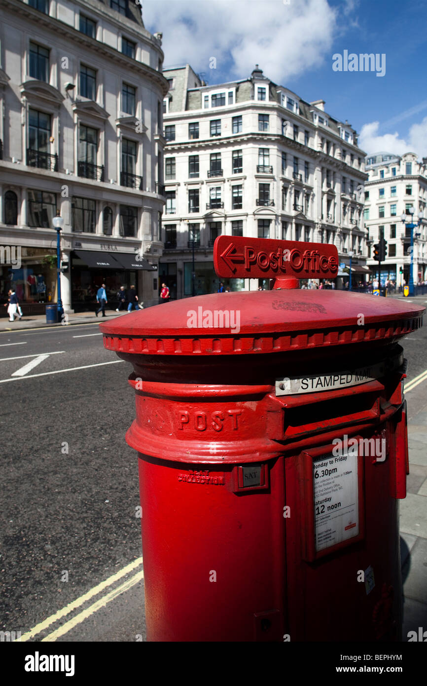 Letter box, Regent street, Westminster, London, England, United Kingdom ...