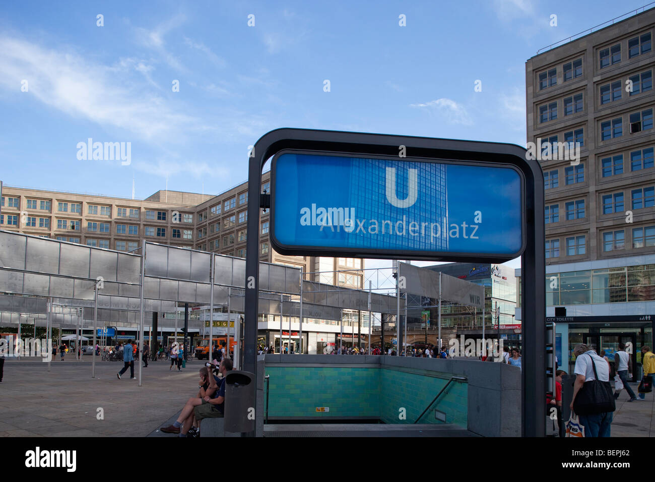 Underground entrance at Alexanderplatz, Berlin, Germany Stock Photo - Alamy