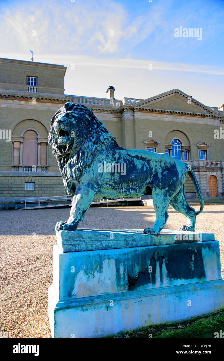 Lion Statue Holkham Hall Stately Home of Lord Leicester Holkham village ...