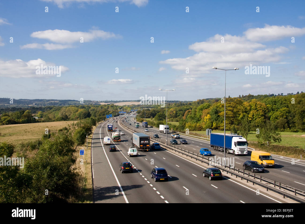 M25 Motorway Junction 7 (M23) near Godstone Surrey England Stock Photo ...