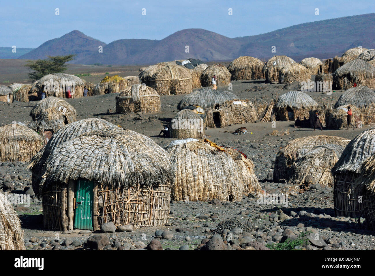 Africa kenya turkana tribe village hi-res stock photography and images ...