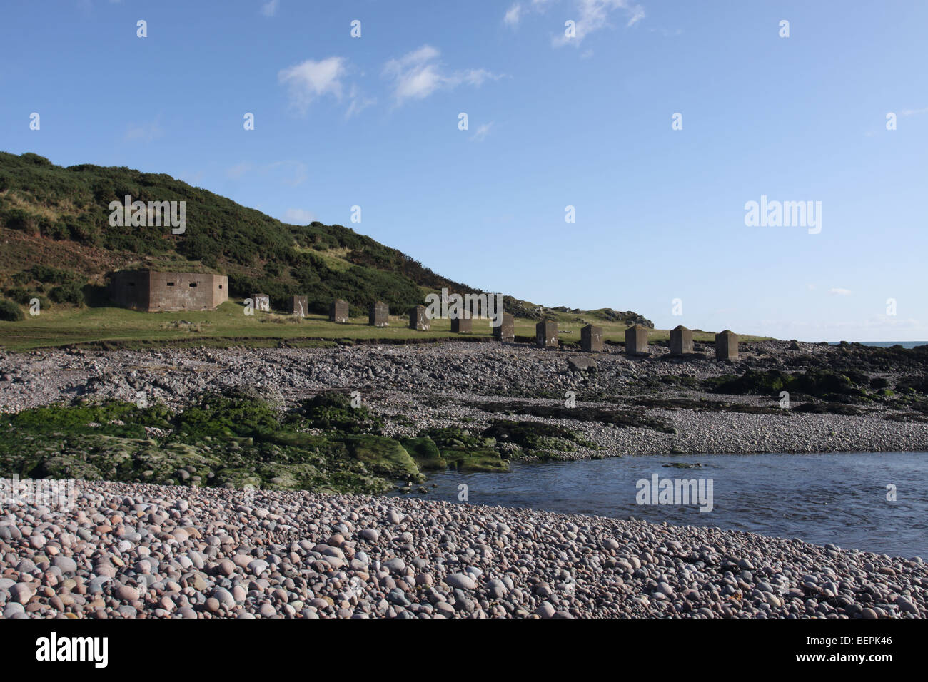 Second world war coastal defences near Inverbervie Aberdeenshire ...