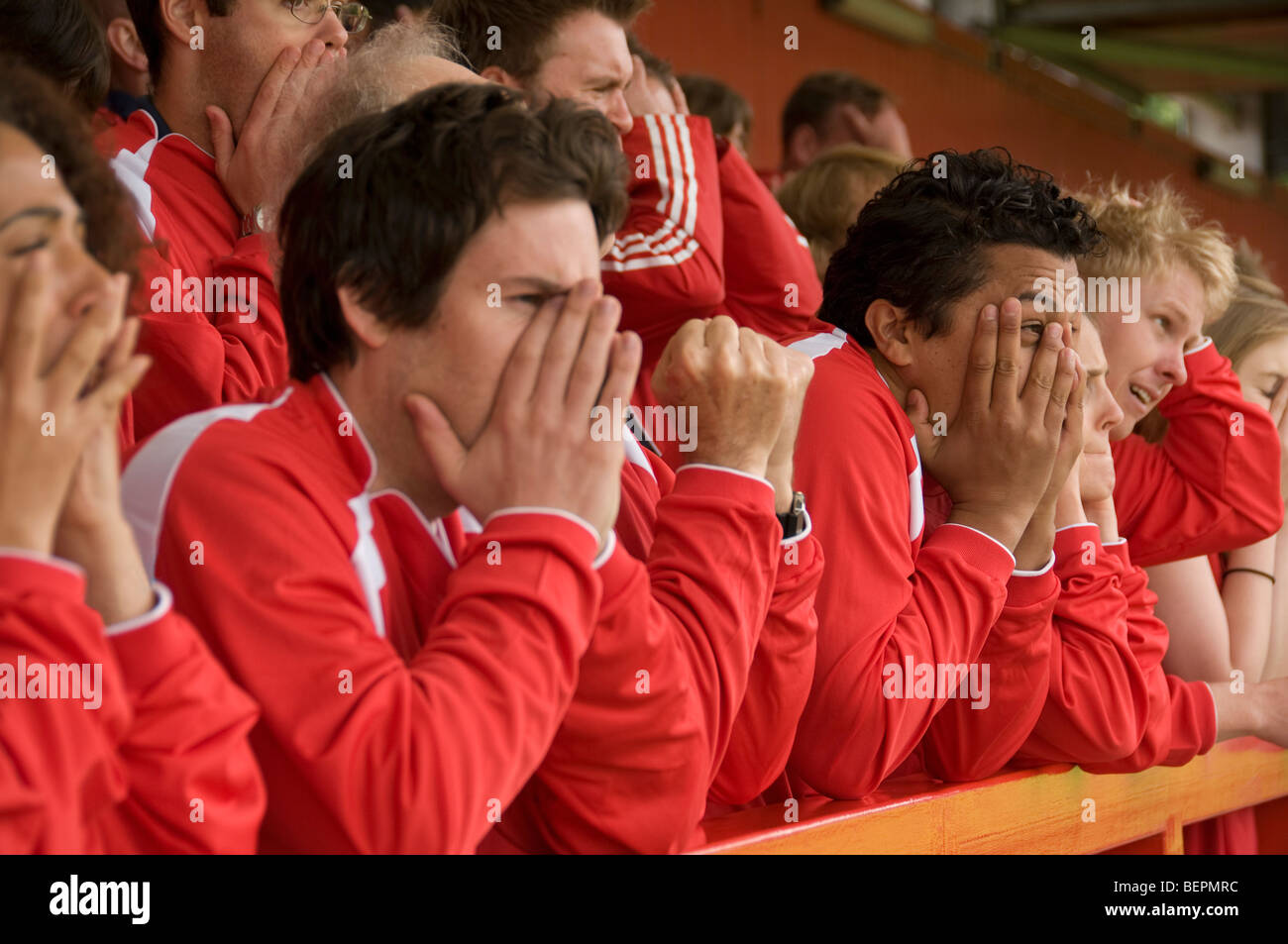 Group of frustrated football supporters Stock Photo - Alamy Group of frustrated football supporters Stock Photo - Alamy