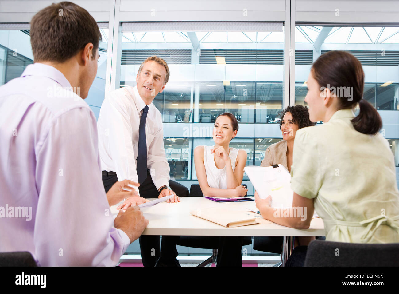 A corporate business meeting Stock Photo - Alamy