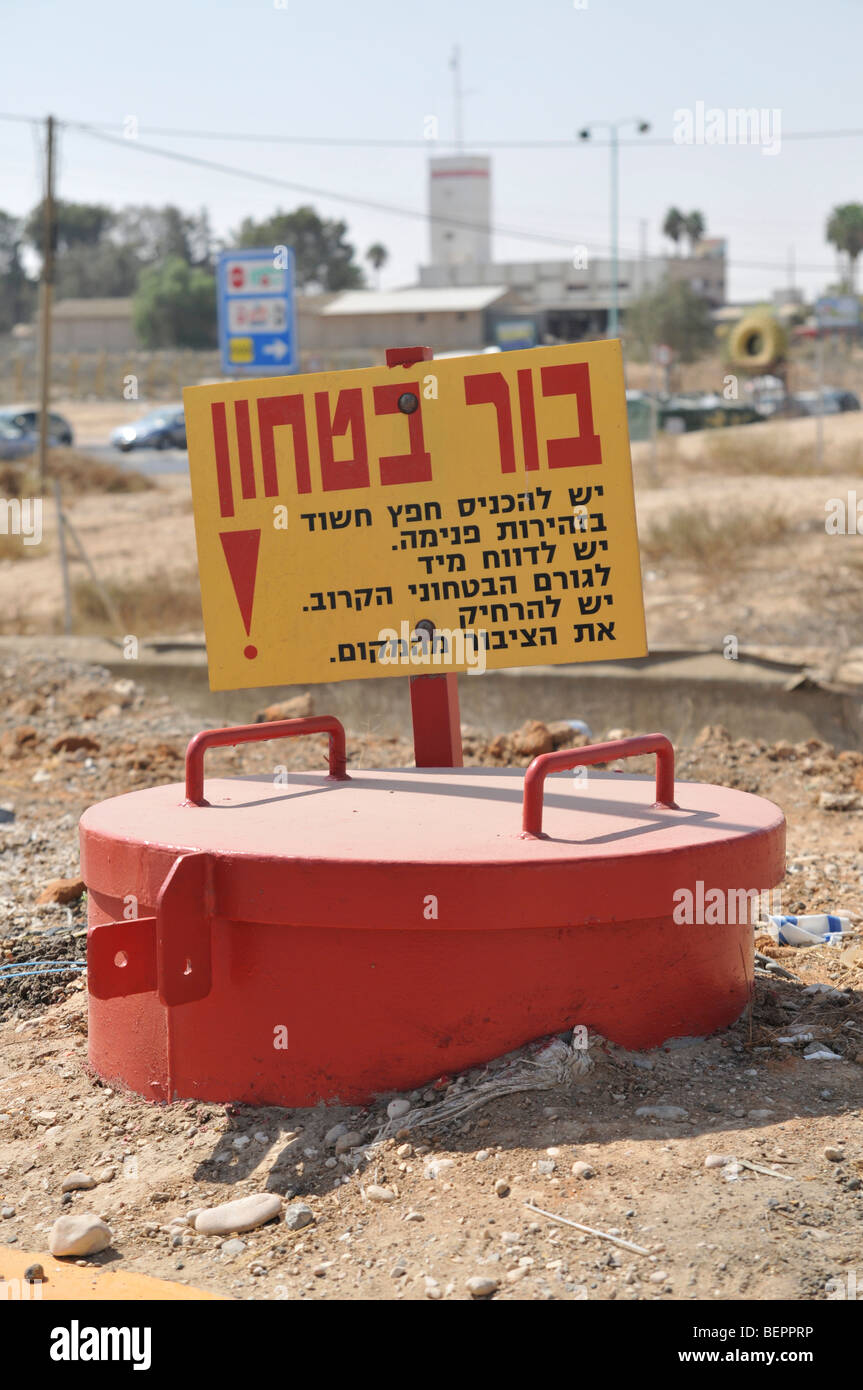 Israel, Safety Hole. Bags and parcels suspected as bombs are placed in ...