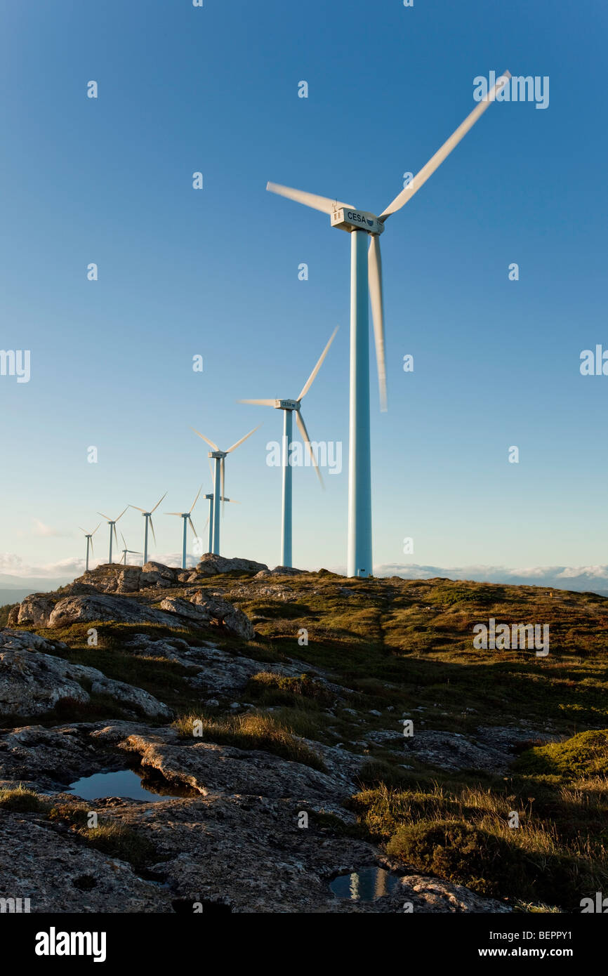 Windmills Burgos Spain Stock Photo - Alamy