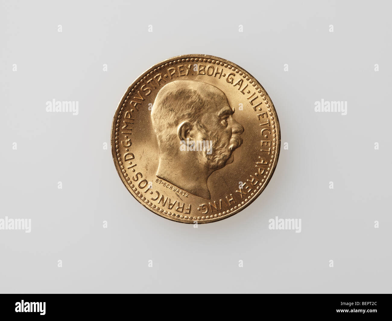 Gold coin, Austria, 20 Kronen Stock Photo - Alamy