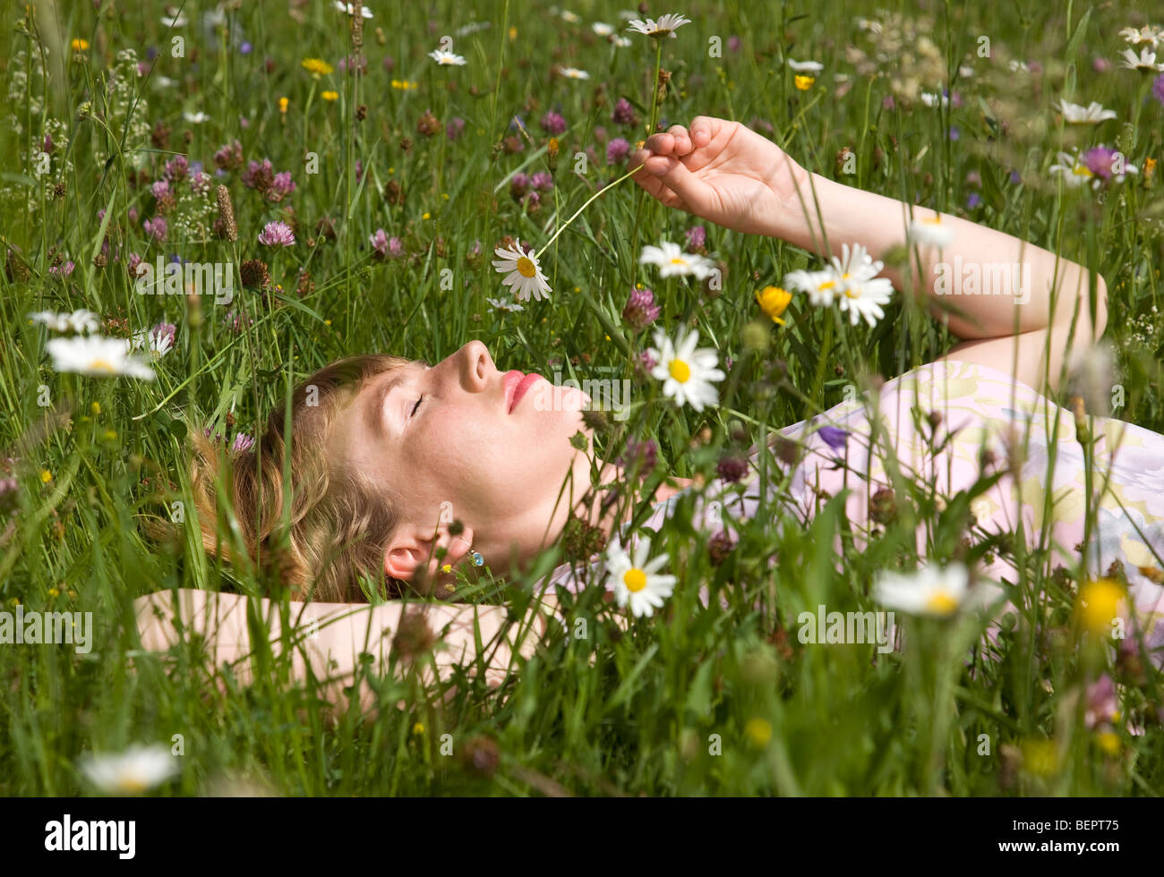 Green human being flower hi-res stock photography and images - Alamy
