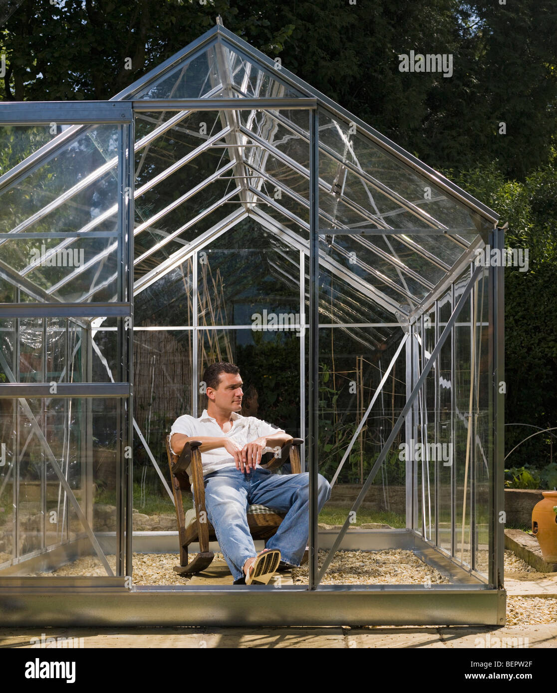 Relaxing, Garden, Man High Resolution Stock Photography and Images - Alamy