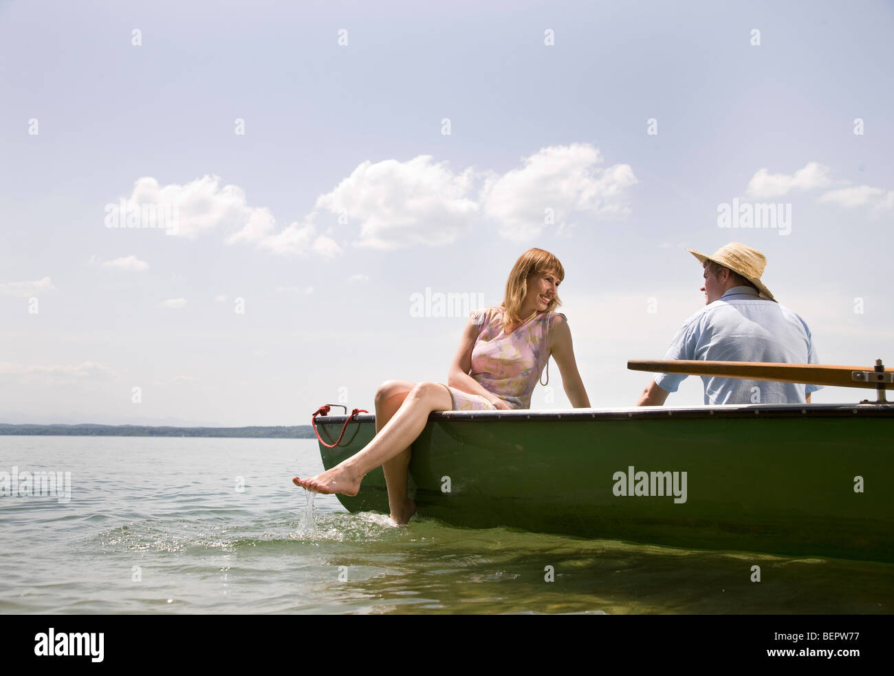 Man woman boat hi-res stock photography and images - Alamy