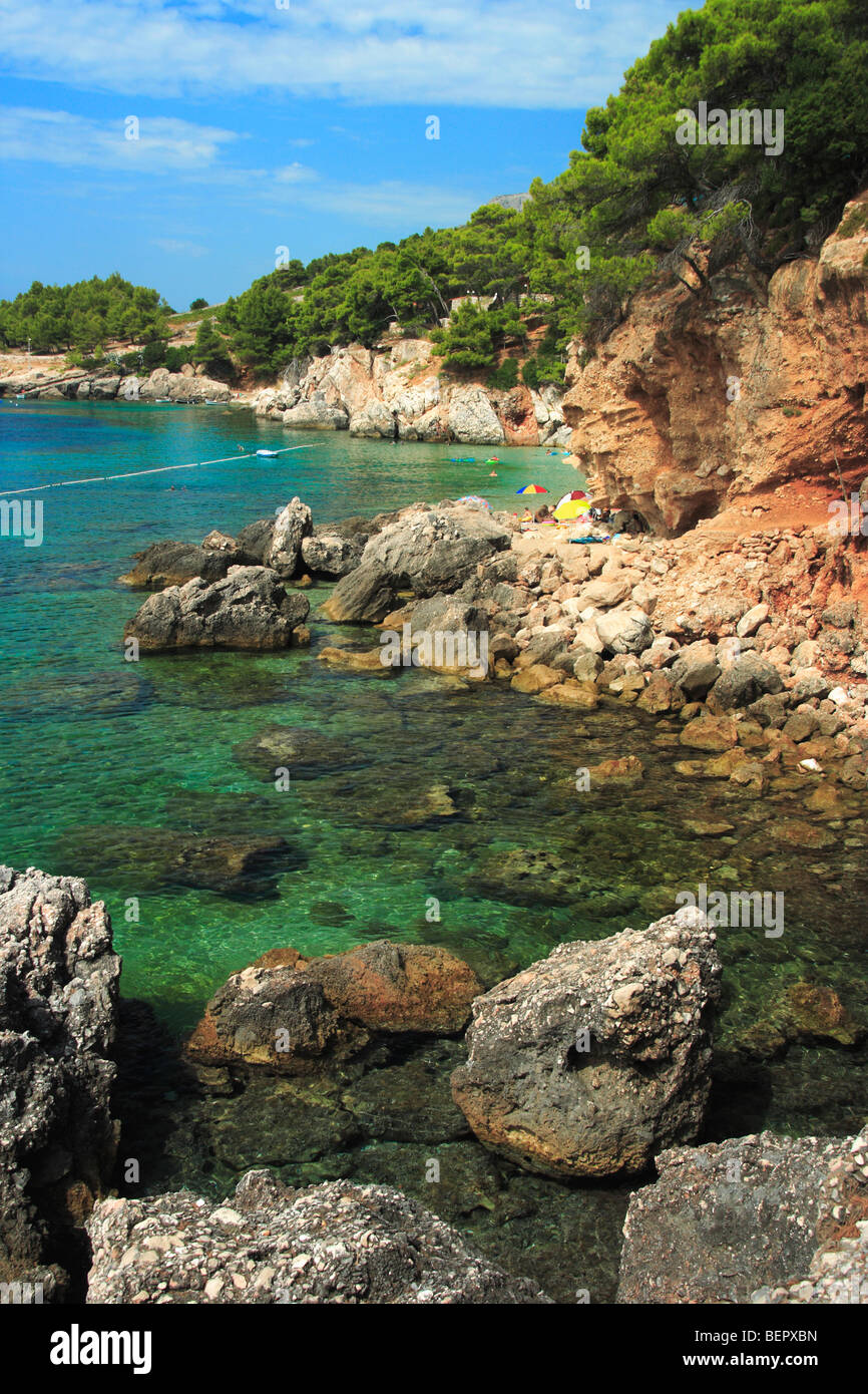 Beach in Jagodna village on Hvar Island, Croatia Stock Photo - Alamy