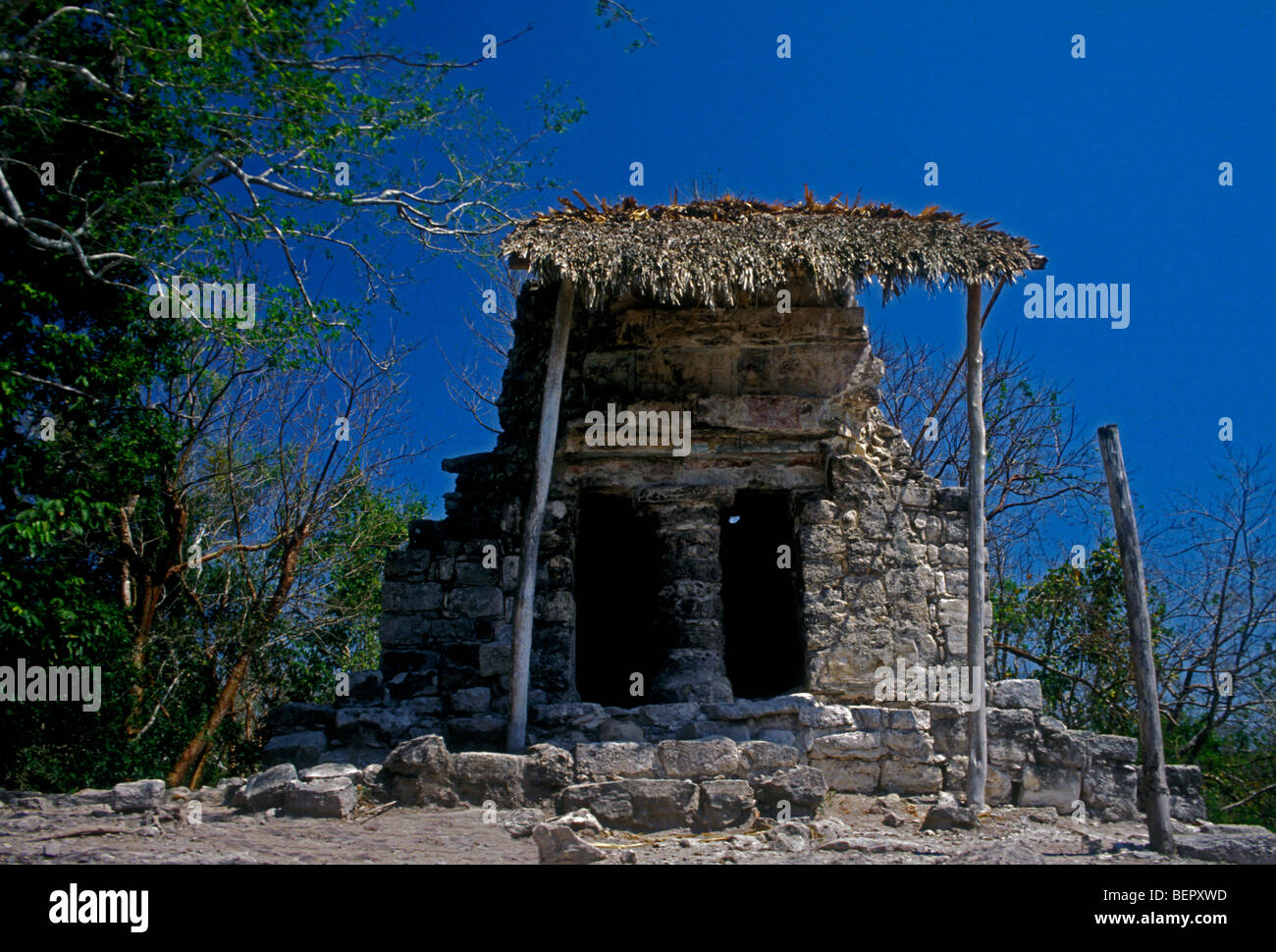people, pyramid, temple, Las Pinturas Group, Coba Archaeological Site ...