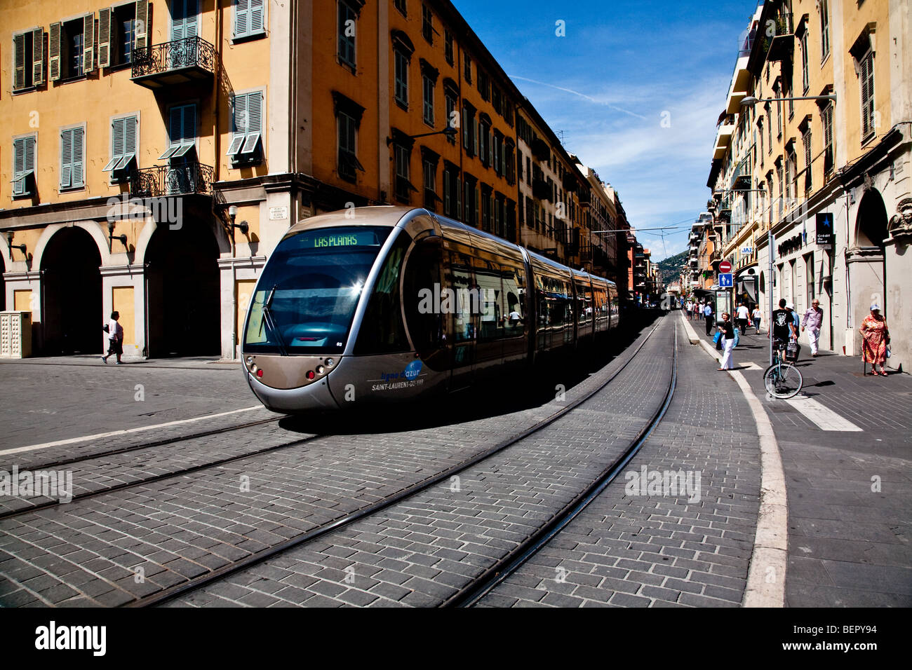 Nice france city tram hi-res stock photography and images - Alamy